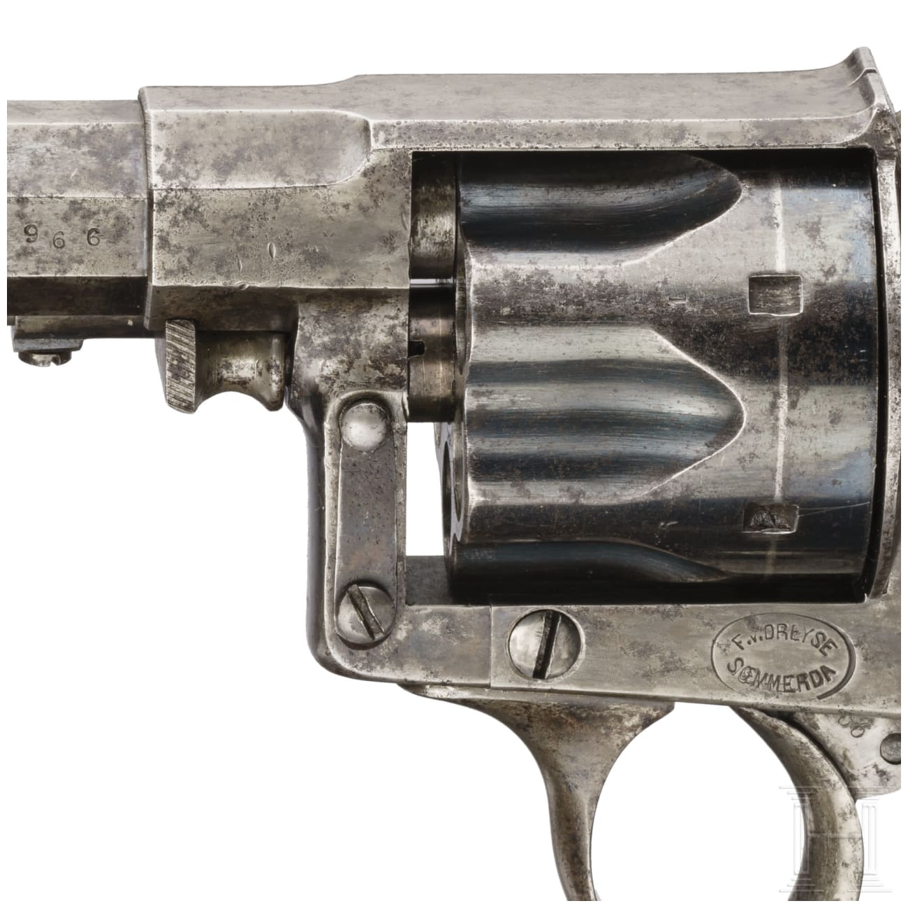 Offiziers-Reichsrevolver Mod. 1883, Dreyse, mit Doppelabzug und ...