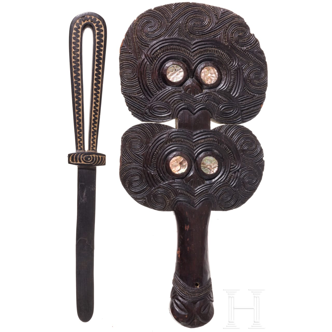 Kriegskeule Kotiate Rakau der Maori - auctions & price archive