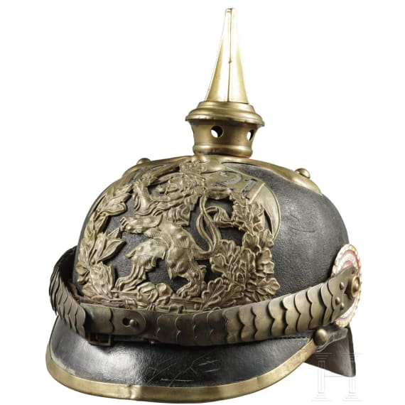 Helm für Mannschaften im Herzoglichen Infanterie-Regiment, um 1890 ...