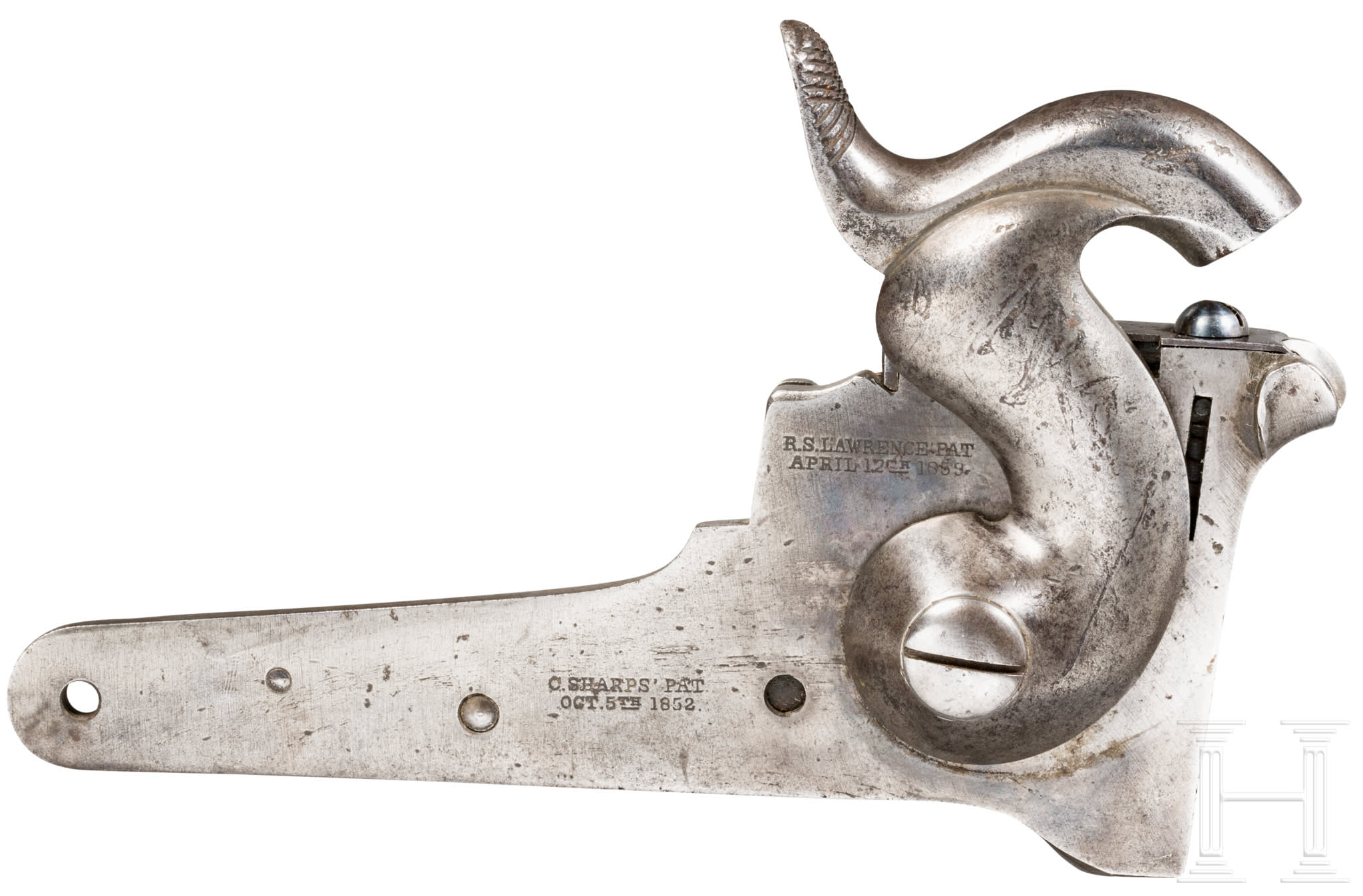 A "Disk-Primer" percussion lock by C. Sharps, dated 1859 | Barnebys