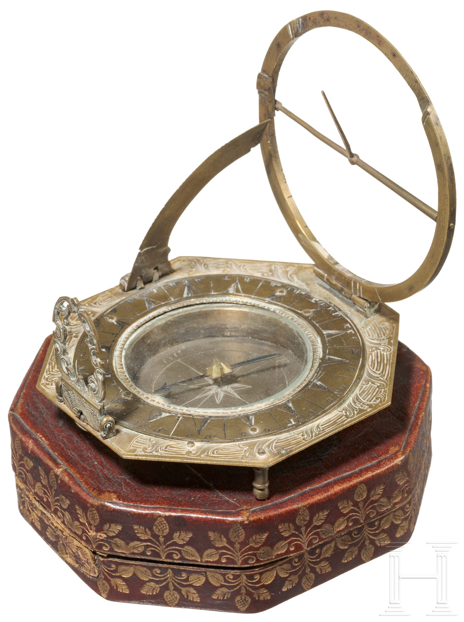 A cased travelling sun dial, Nuremberg, circa 1720 | Barnebys
