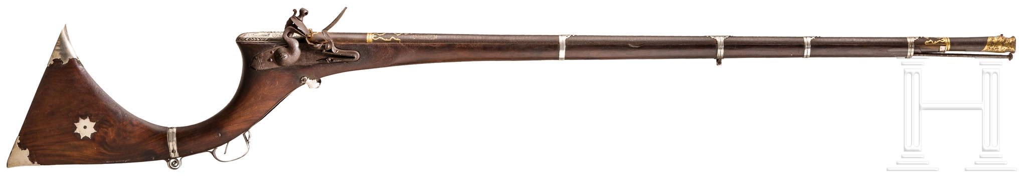 A deluxe Pakistani flintlock rifle, Sindh, early 19th century | Barnebys