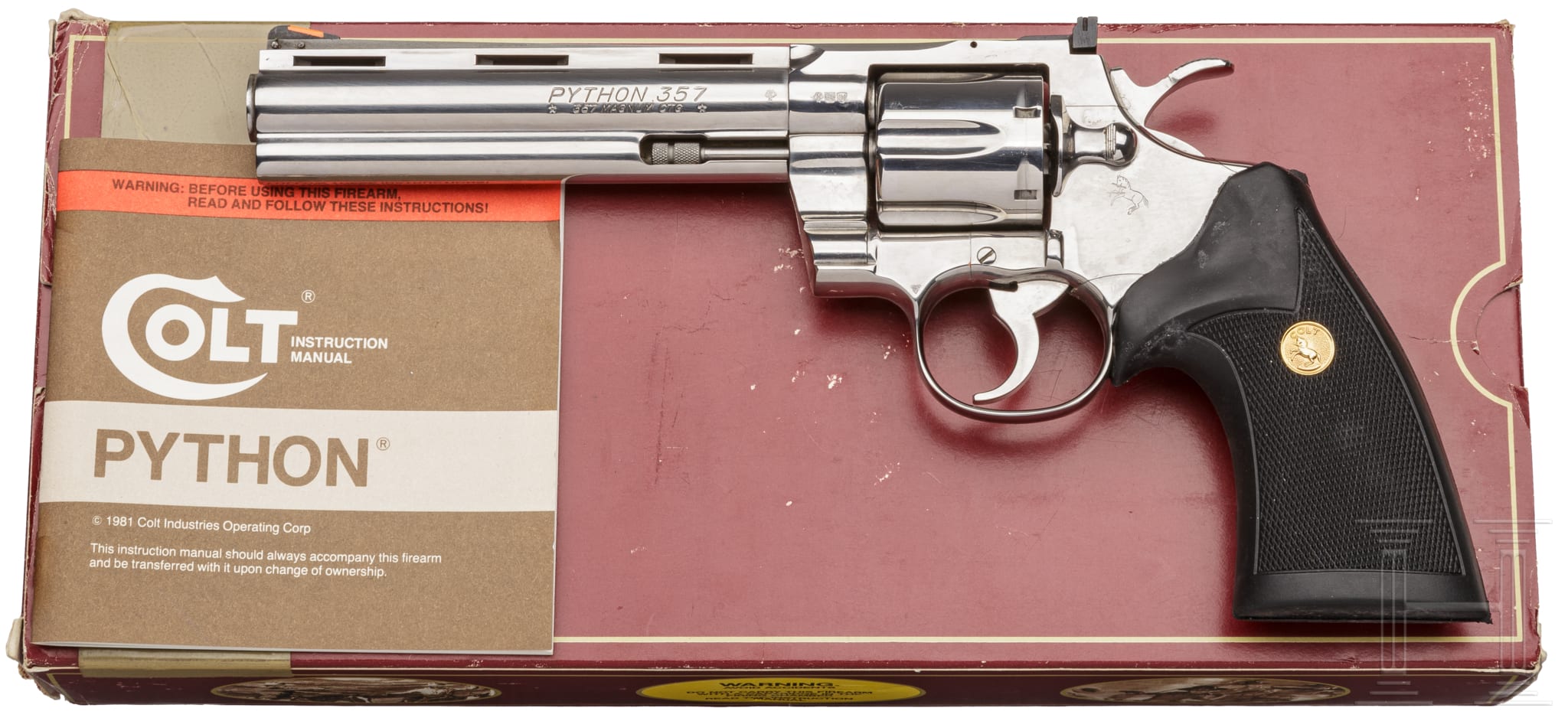 Colt Mod. Python, stainless, in box | Barnebys