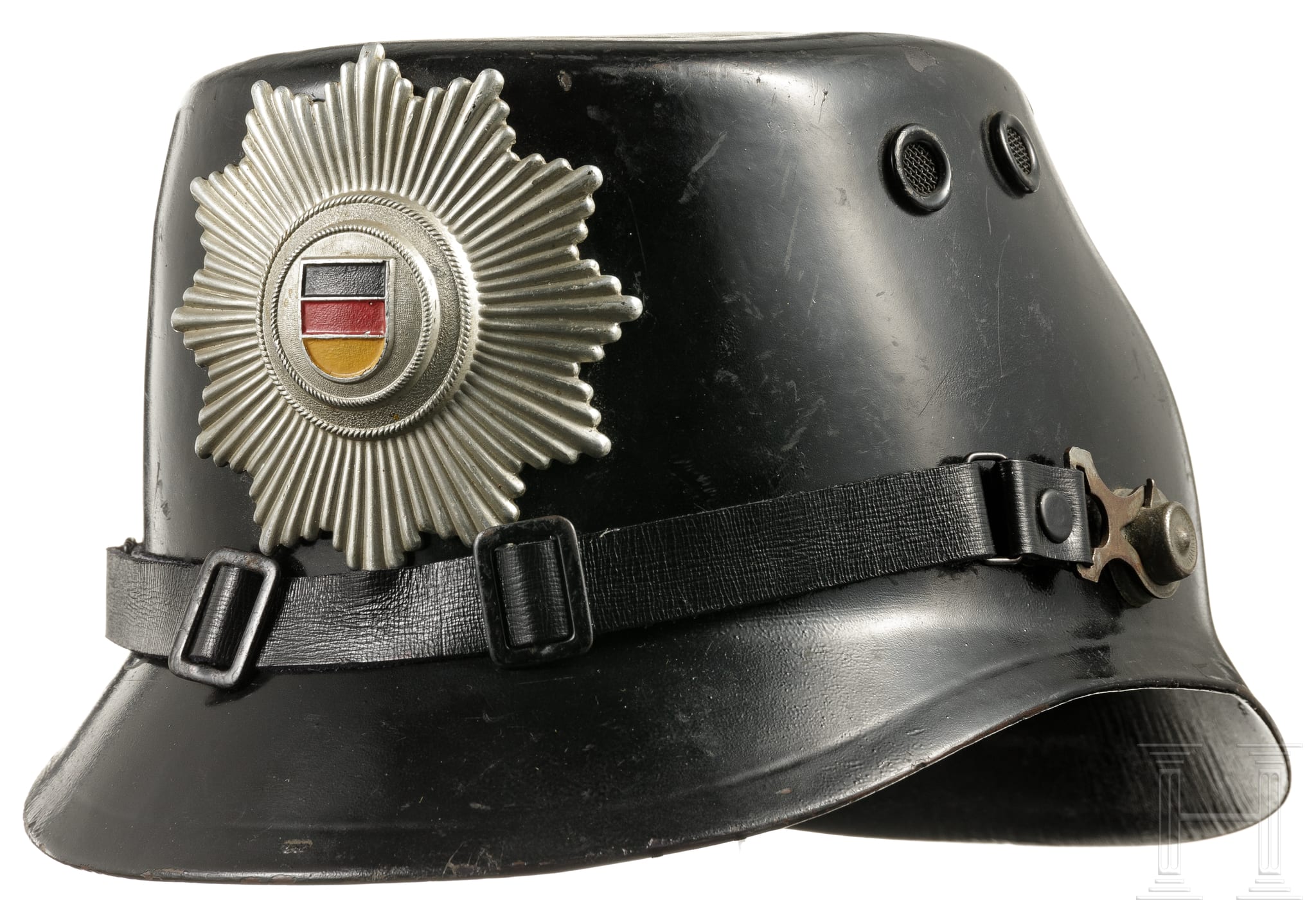 A shako for enlisted men of the German police, improved model, 1950s ...
