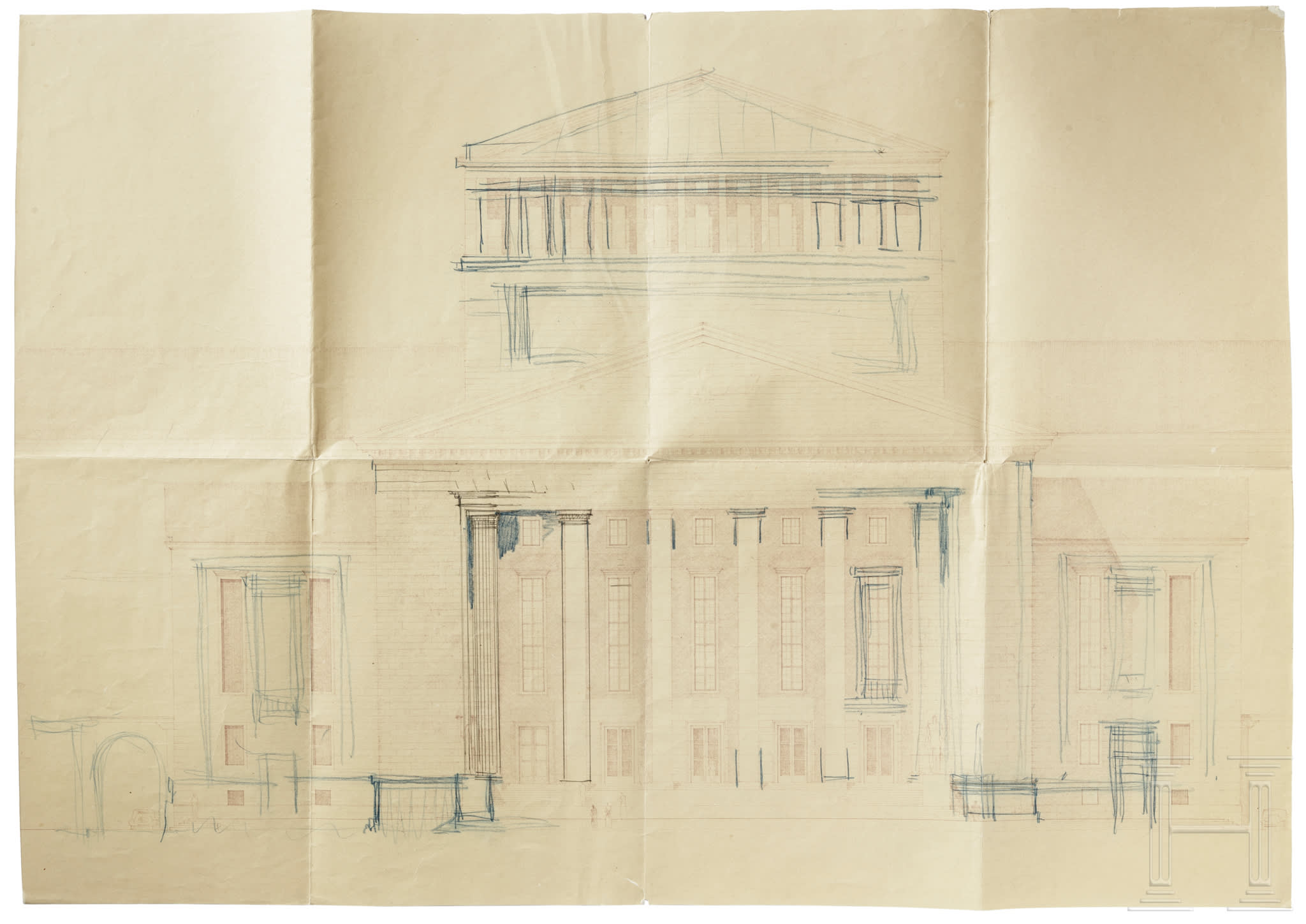 Professor Paul Baumgarten and Adolf Hitler - a large format ...