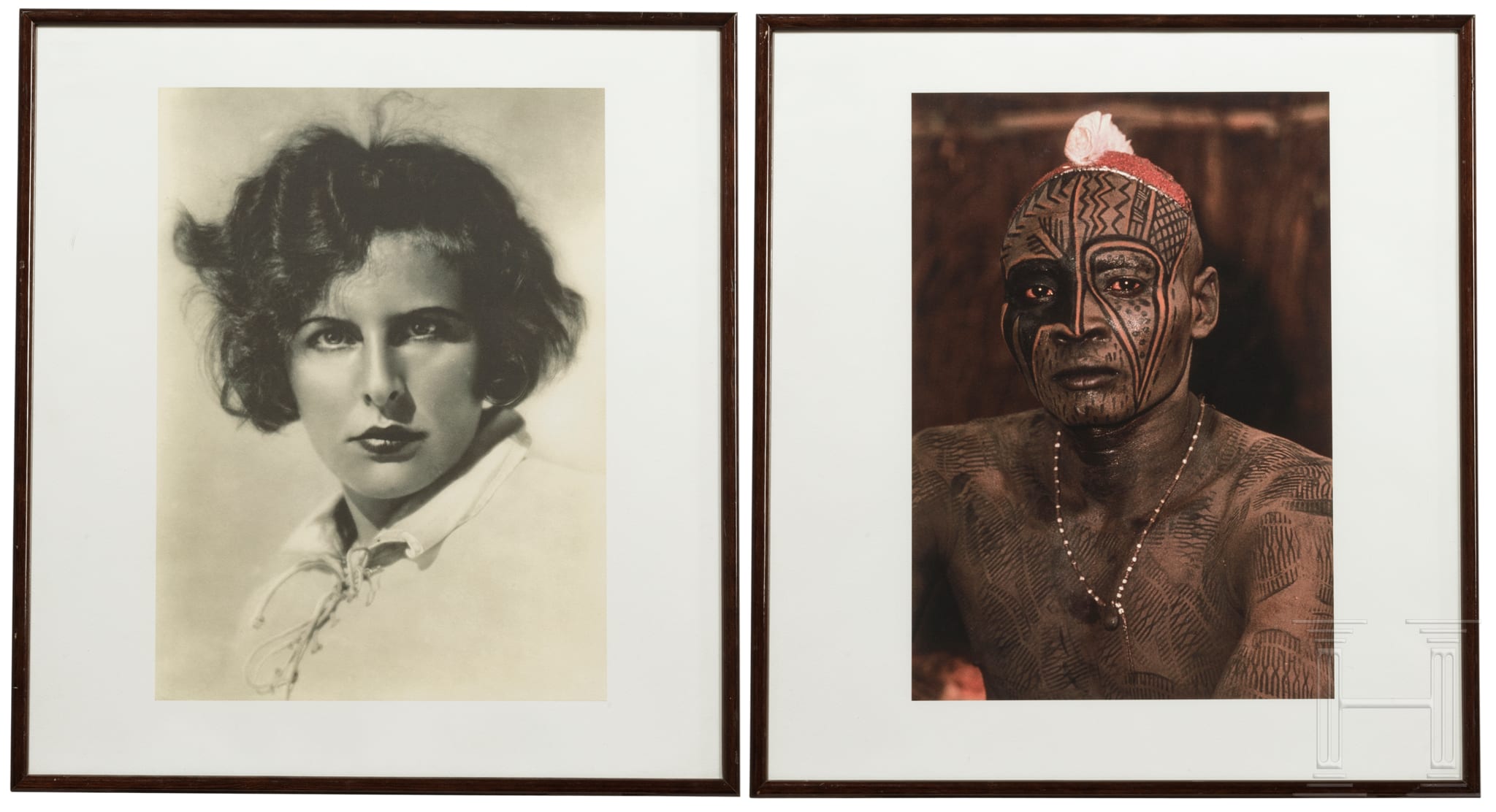 Leni Riefenstahl – two art prints, a self-portrait and a tribesman ...