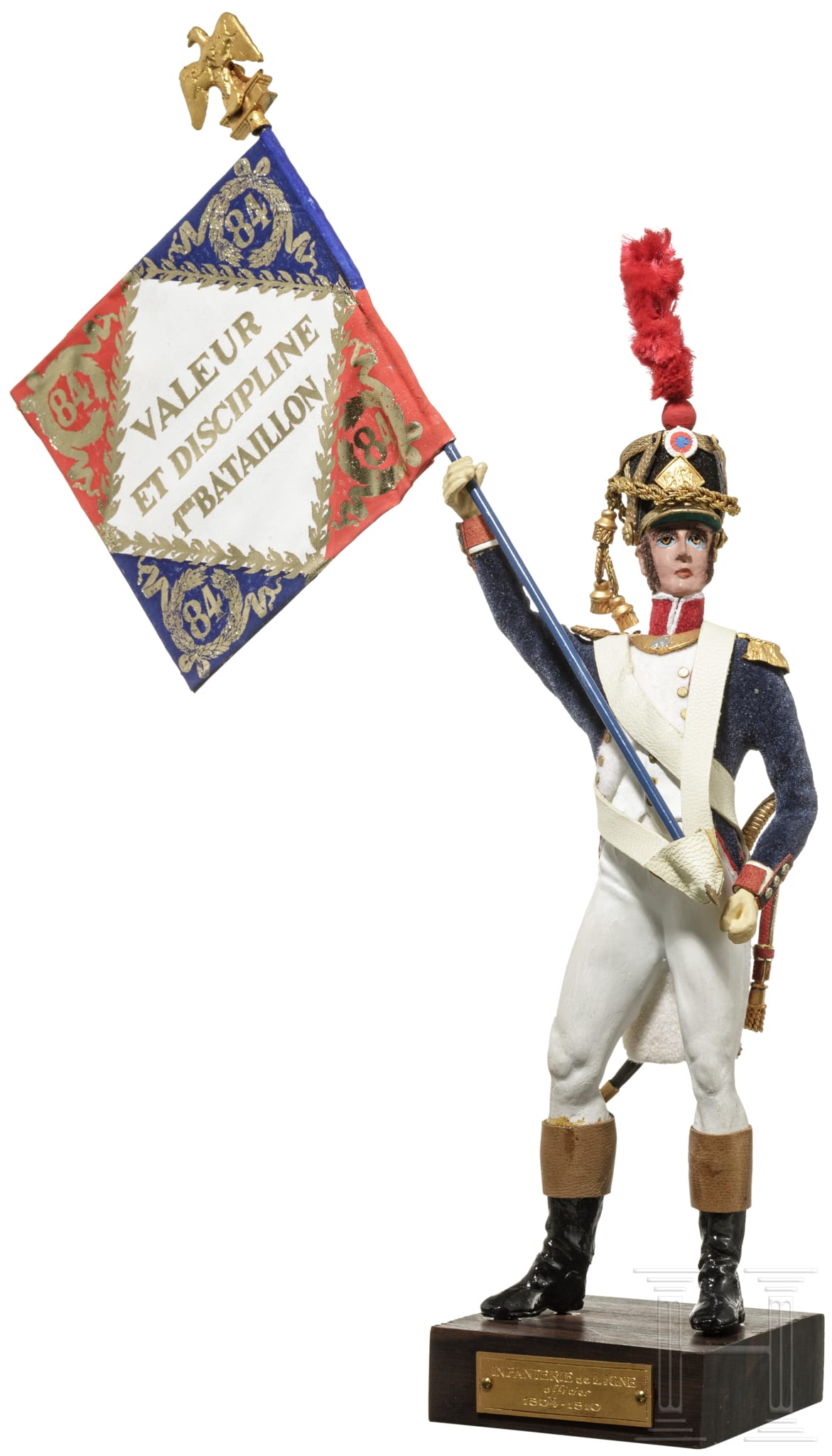 An officer of the Line Infantry circa 1810 as flag bearer - a uniform ...