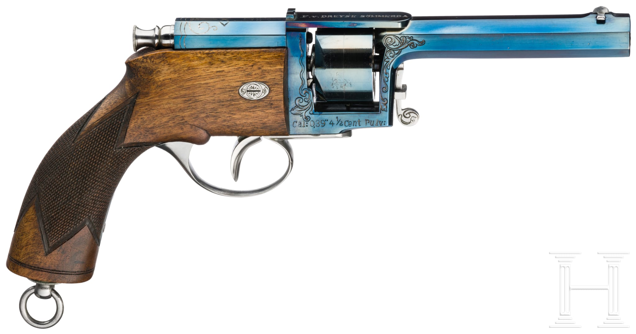 A Dreyse needlefire revolver, ca. 1865 | Barnebys