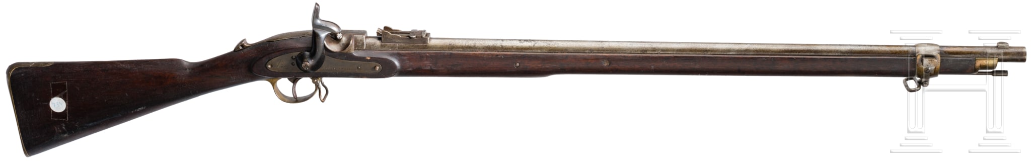 A percussion rifle by Westley Richards, "monkey tail", Portuguese ...