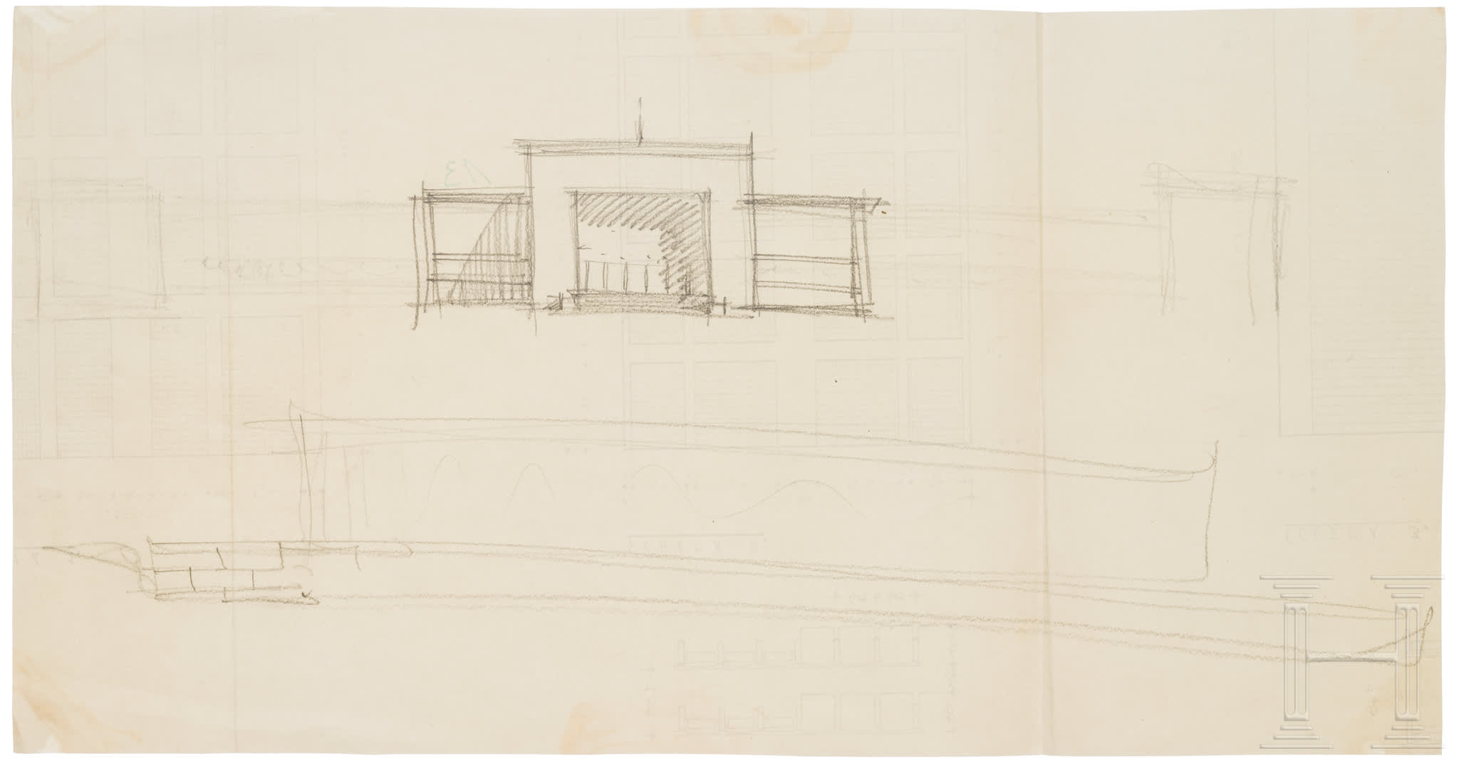 Albert Speer and Adolf Hitler – an architectural sketch of "The Culture ...