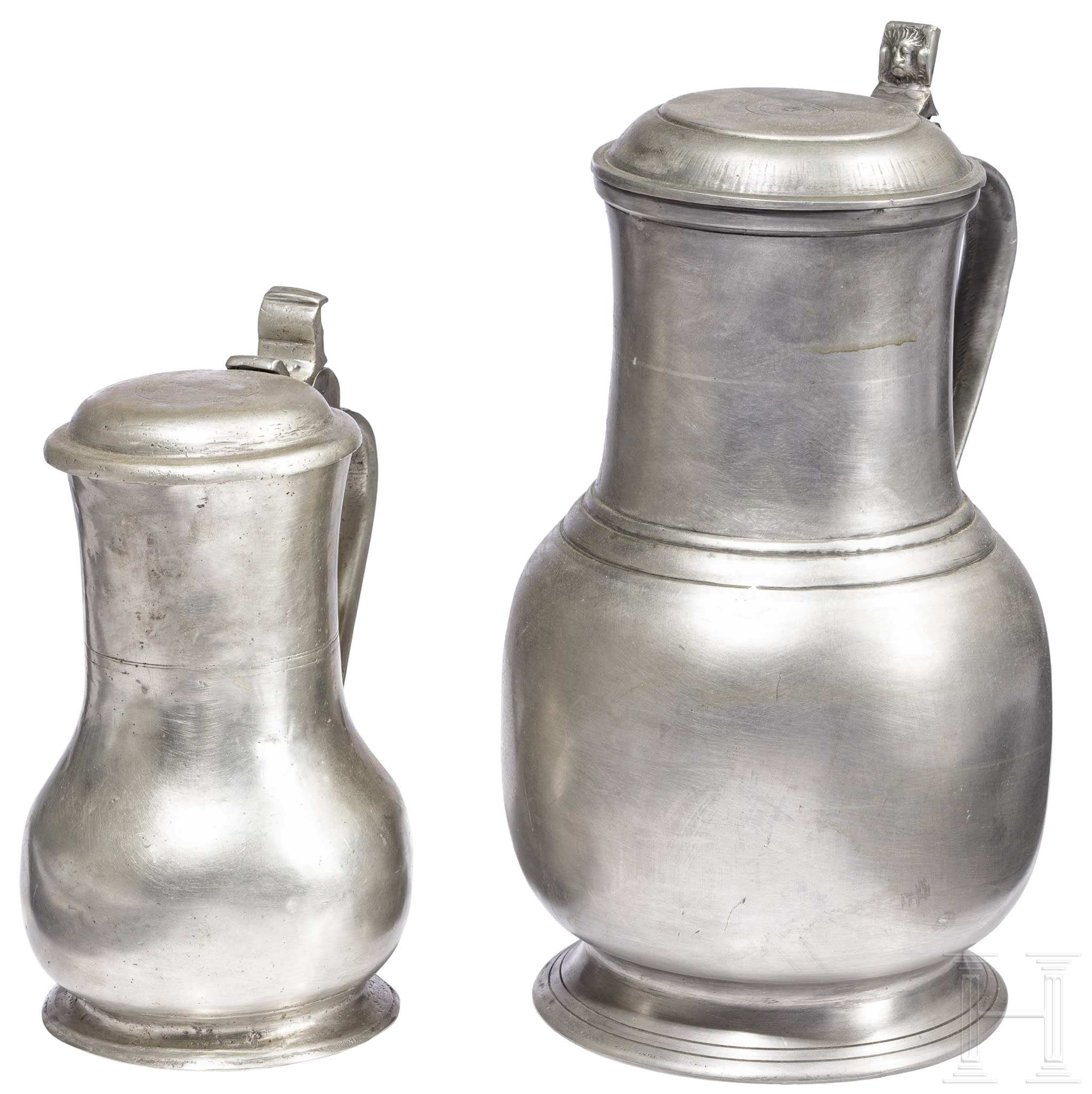 Two Dutch pewter jugs, 18th/19th century | Barnebys
