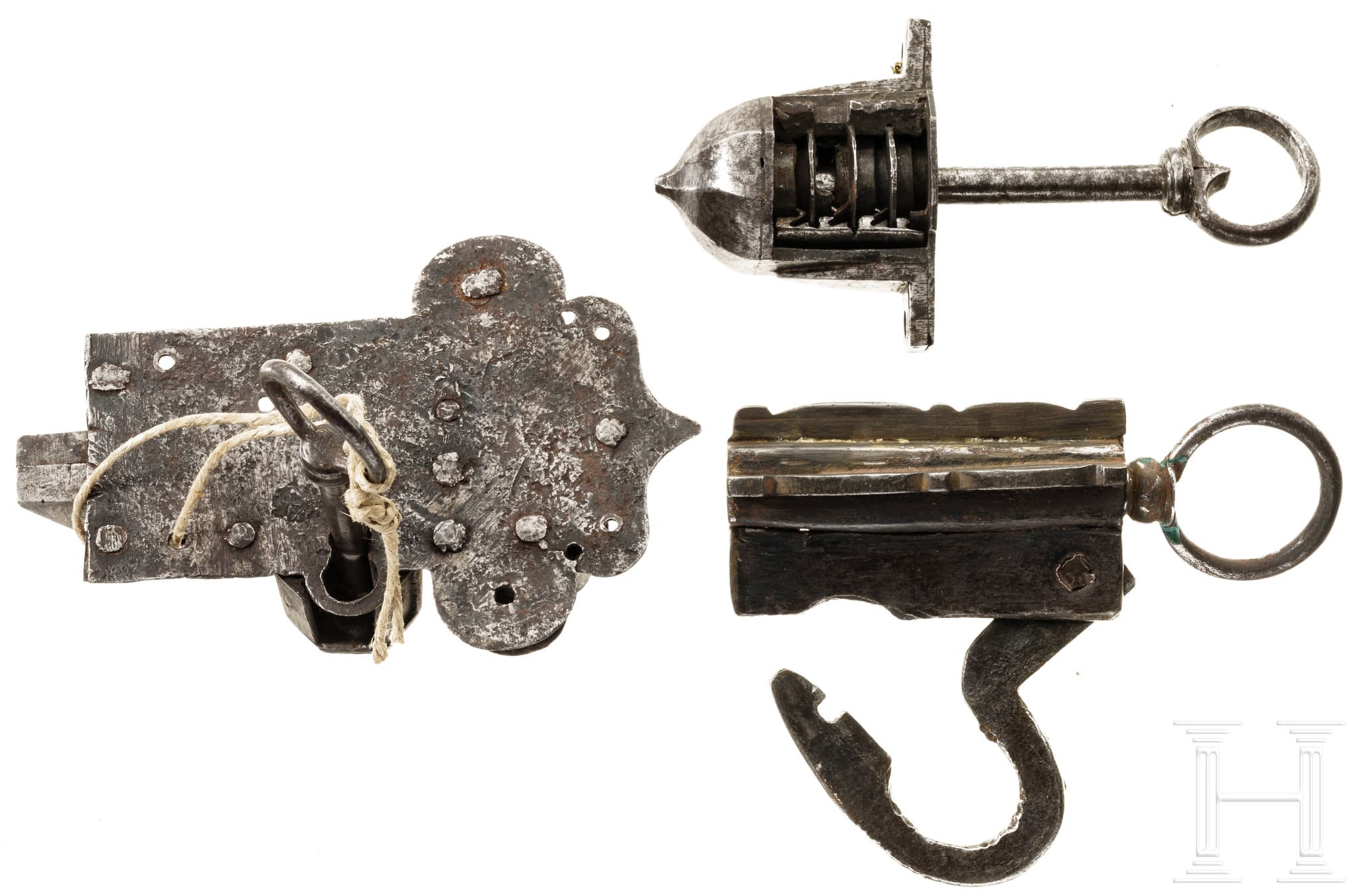 Three parts of German locks, 17th century | Barnebys